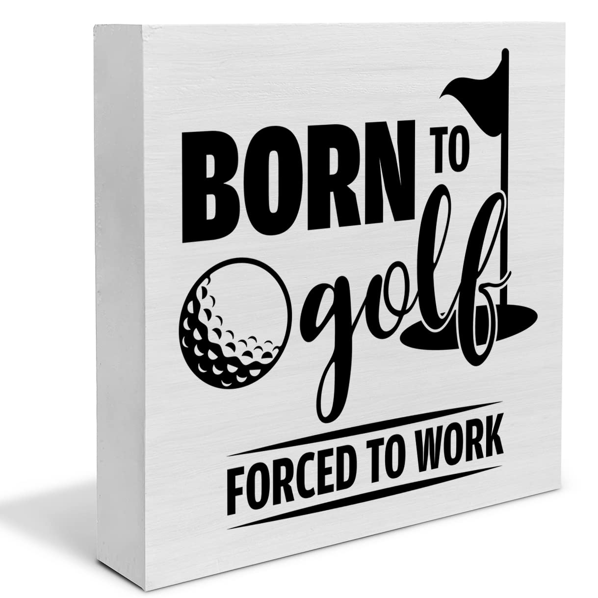 Amazon.com : Born to Golf Wood Box Sign Decor Desk Sign Golfing Wooden ...