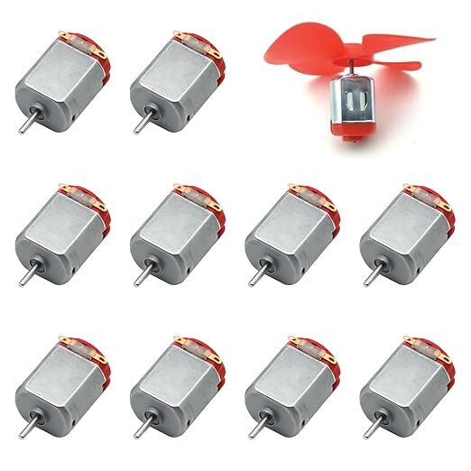 10 Pezzi 130 Mini Motori Elettrici, DC Motore Micro 3V 6V 19500RPM ...