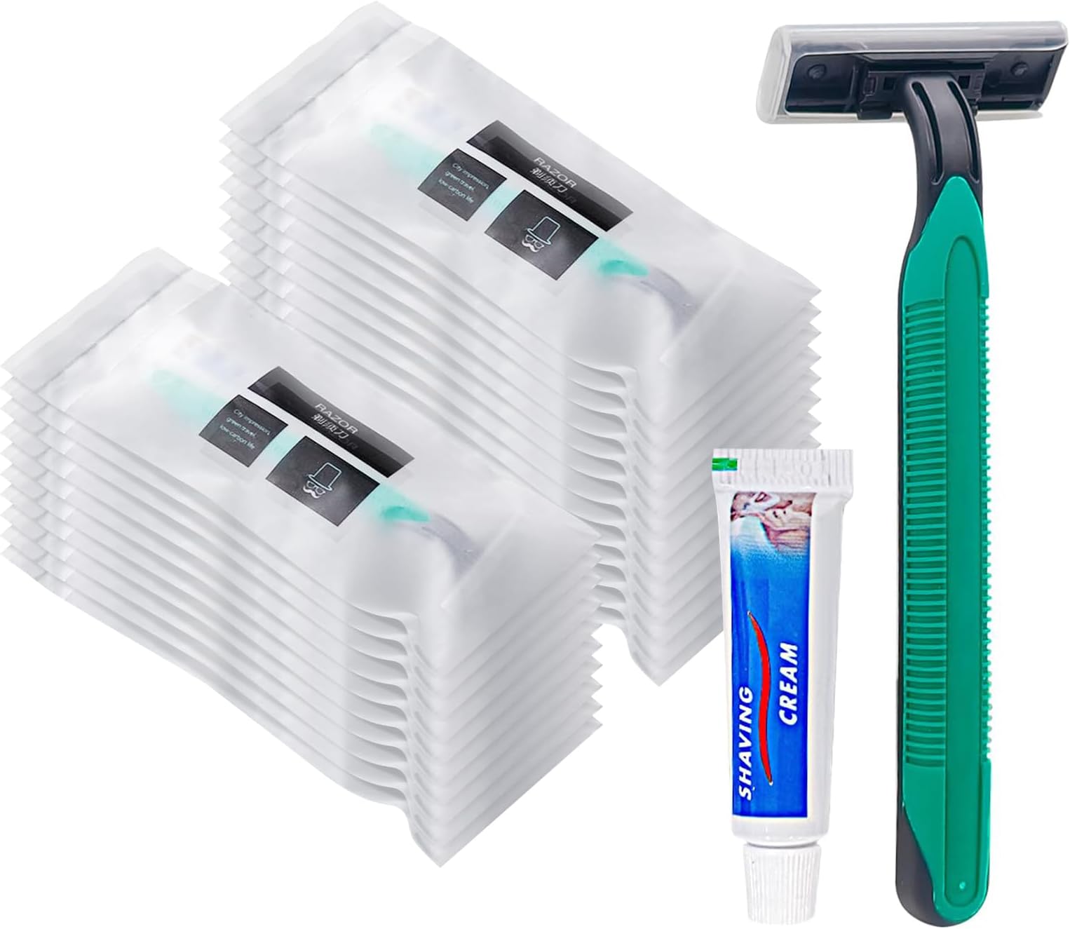 Amazon.com: Disposable Razors in Bulk Pack of 30,Green Disposable ...