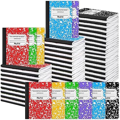 Amazon.com : HEYTIMI 120 Pcs Mini Composition Notebooks 4.5 x 3.25 Inch ...