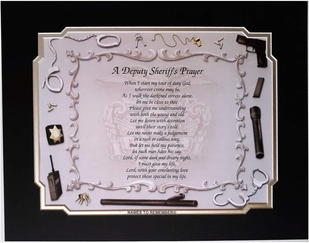 Amazon.com: Deputy Sheriff's Prayer Gift Idea for Father's Day Birthday ...