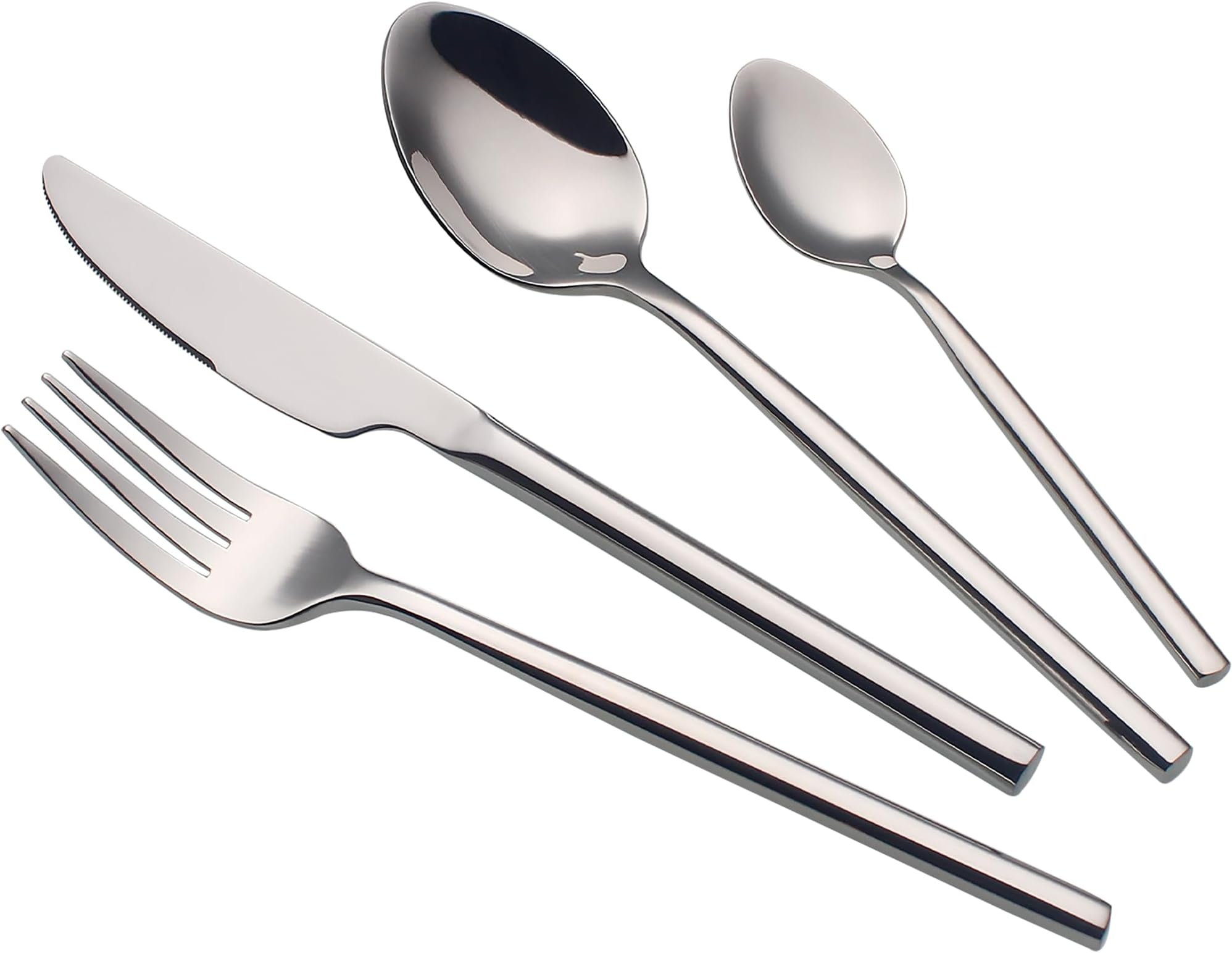 Amazon.com | KINGSTONE Silverware Set, 60-Piece Forged Flatware Set ...