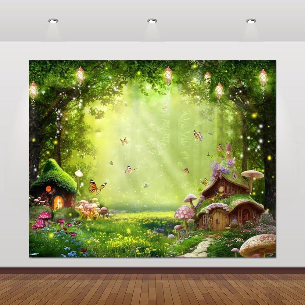 Amazon.com : Enchanted Forest Backdrop 10x8ft Spring Garden Fairy Tale ...