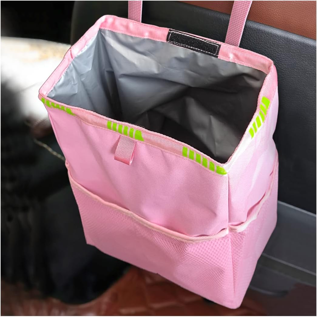 Amazon.com: Fekey&JF Hanging Car Trash Can with Storage Pockets ...