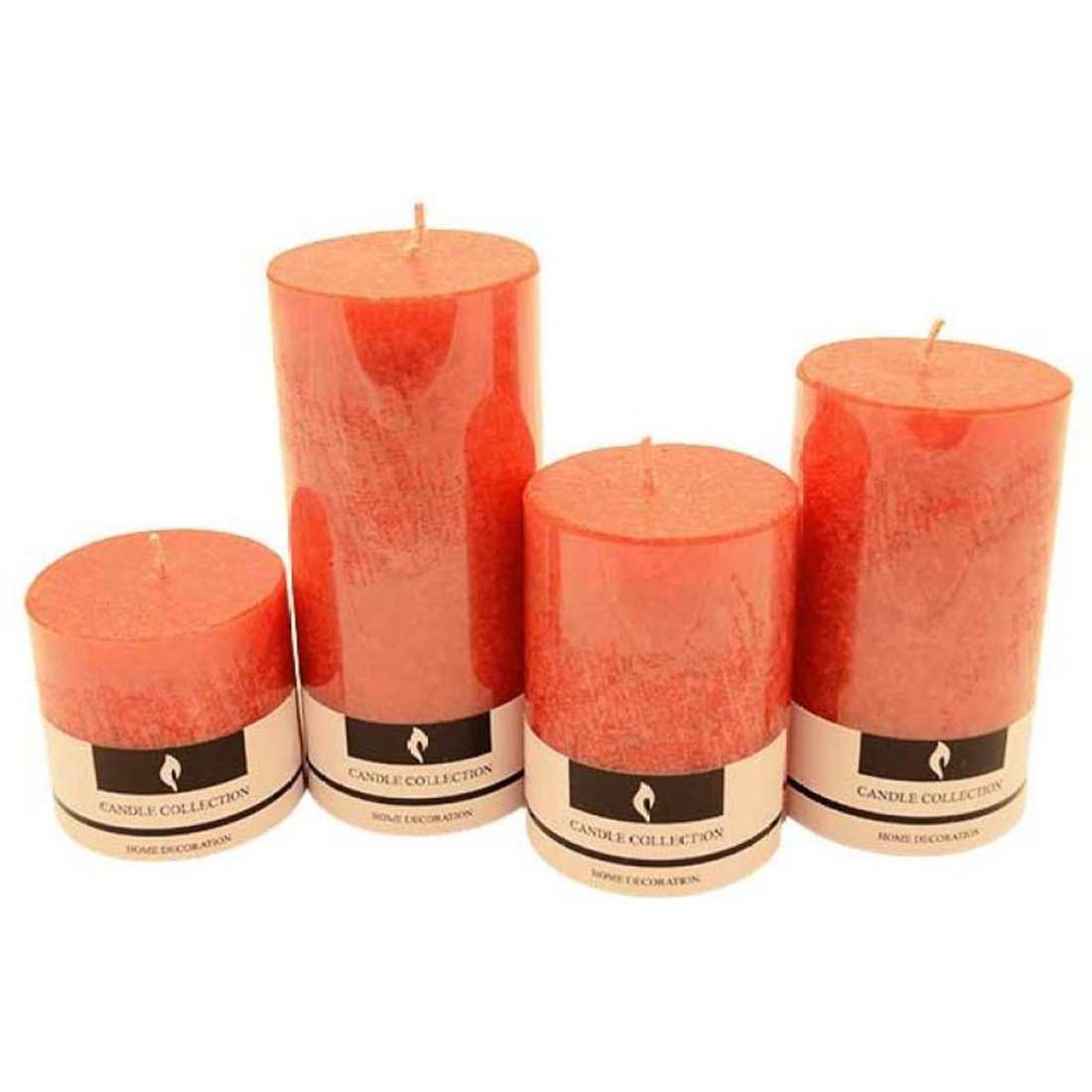 Prink Red Rose Scented Pillar Candles |Pack of 4 Candles | Red Color ...