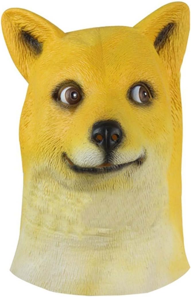 Amazon.com: Laylala Funny Doge Dog Head Mask for Mask Festival ...