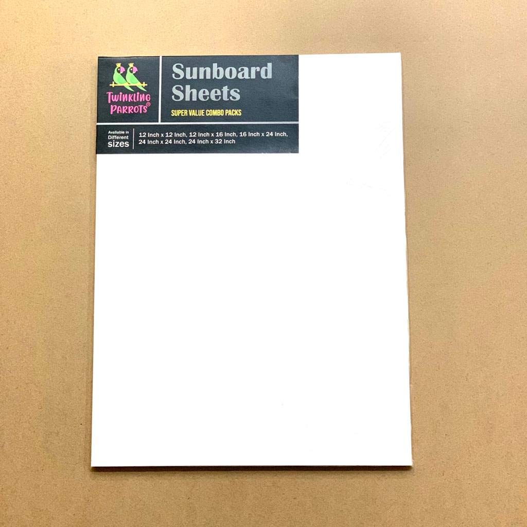 Buy Twinkling Parrots 3mm Sunboard Sheet (16 Inch x 24 Inch) for DIY ...