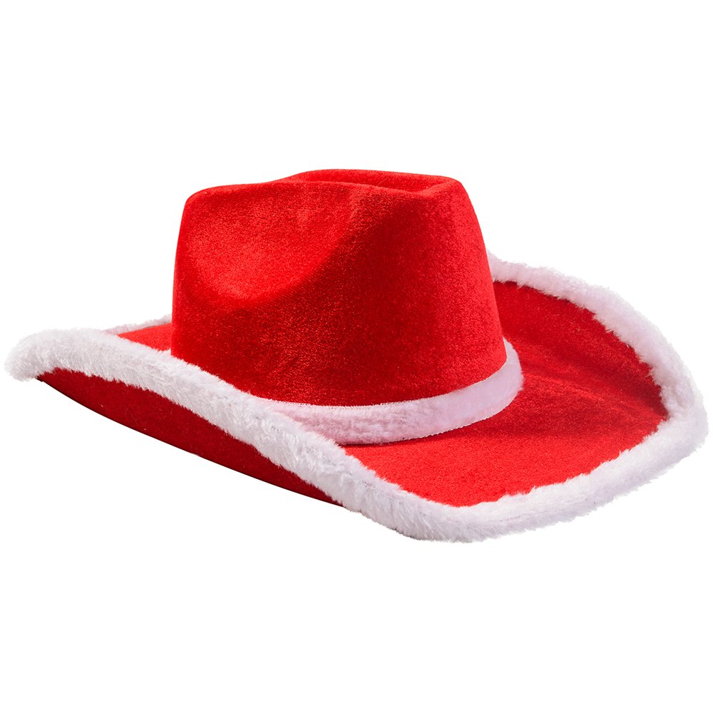 Amazon.com: Funny Party Hats Santa Cowboy Hat – Christmas Hats Funny ...