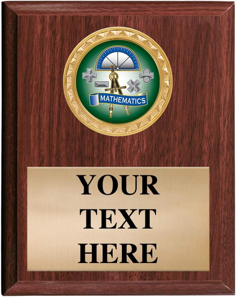 Amazon.com : Crown Awards Mathematics Plaques - 5x7 Customized ...