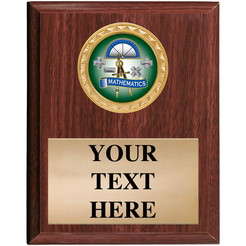 Amazon.com : Crown Awards Mathematics Plaques - 5x7 Customized ...