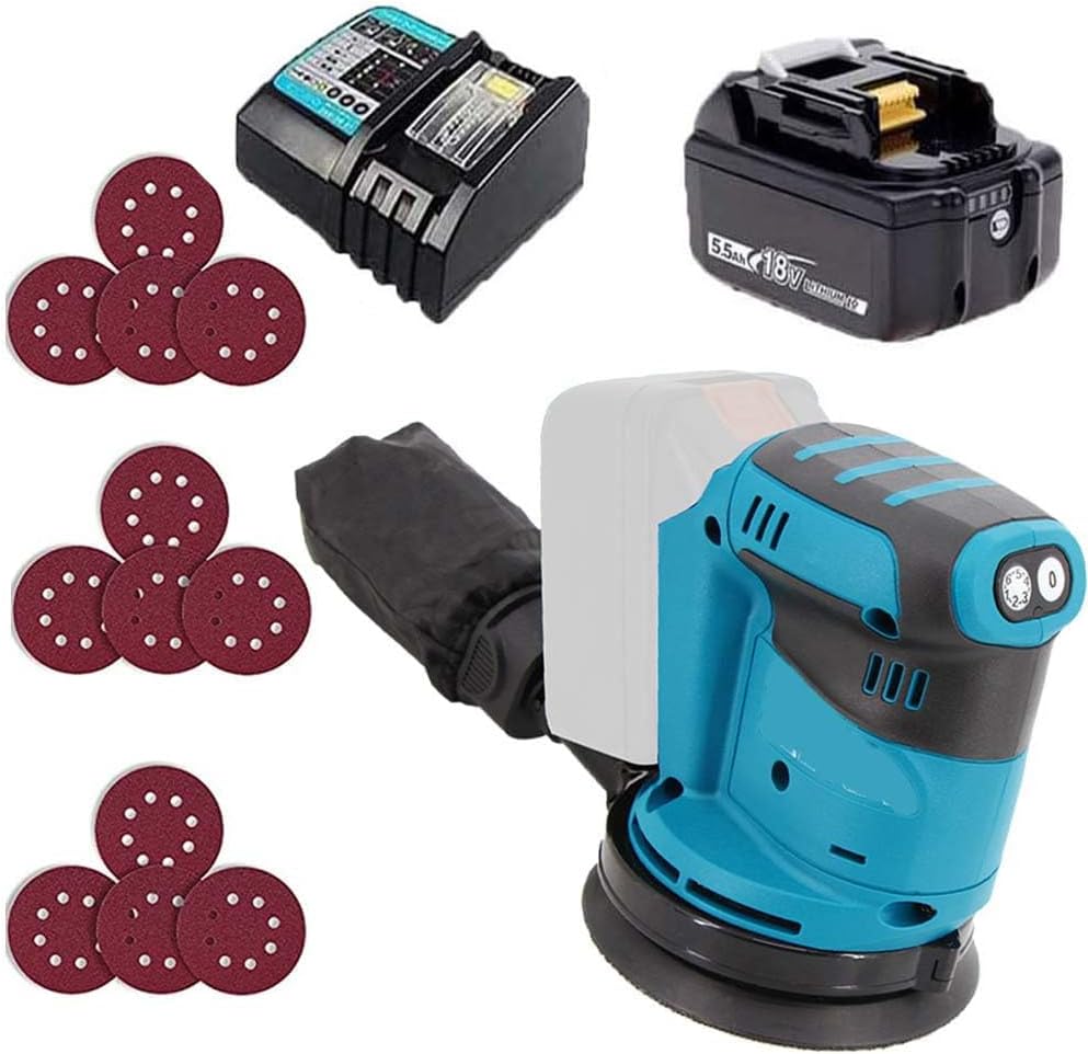 Brushless Orbital Sander Compitible for Makita 18V Battery,Cordless ...
