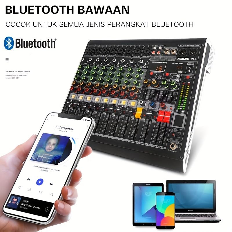 Snapklik.com : 12 Channels Audio Interface DJ Mixing Sound Board 16 Dsp ...