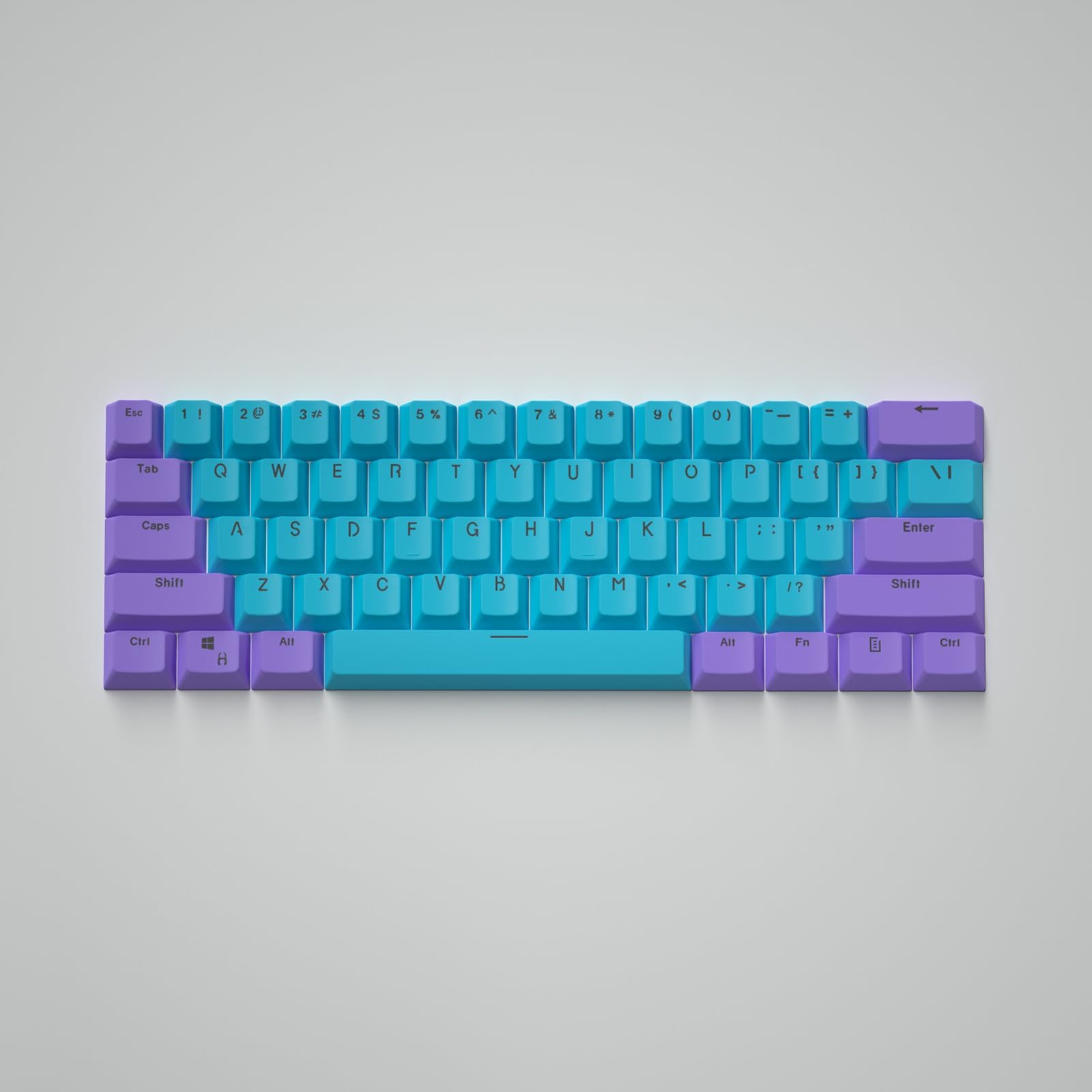 61 Keys PBT Backlit Keycaps PBT OEM Profile Purple and Blue Keycaps Fit ...