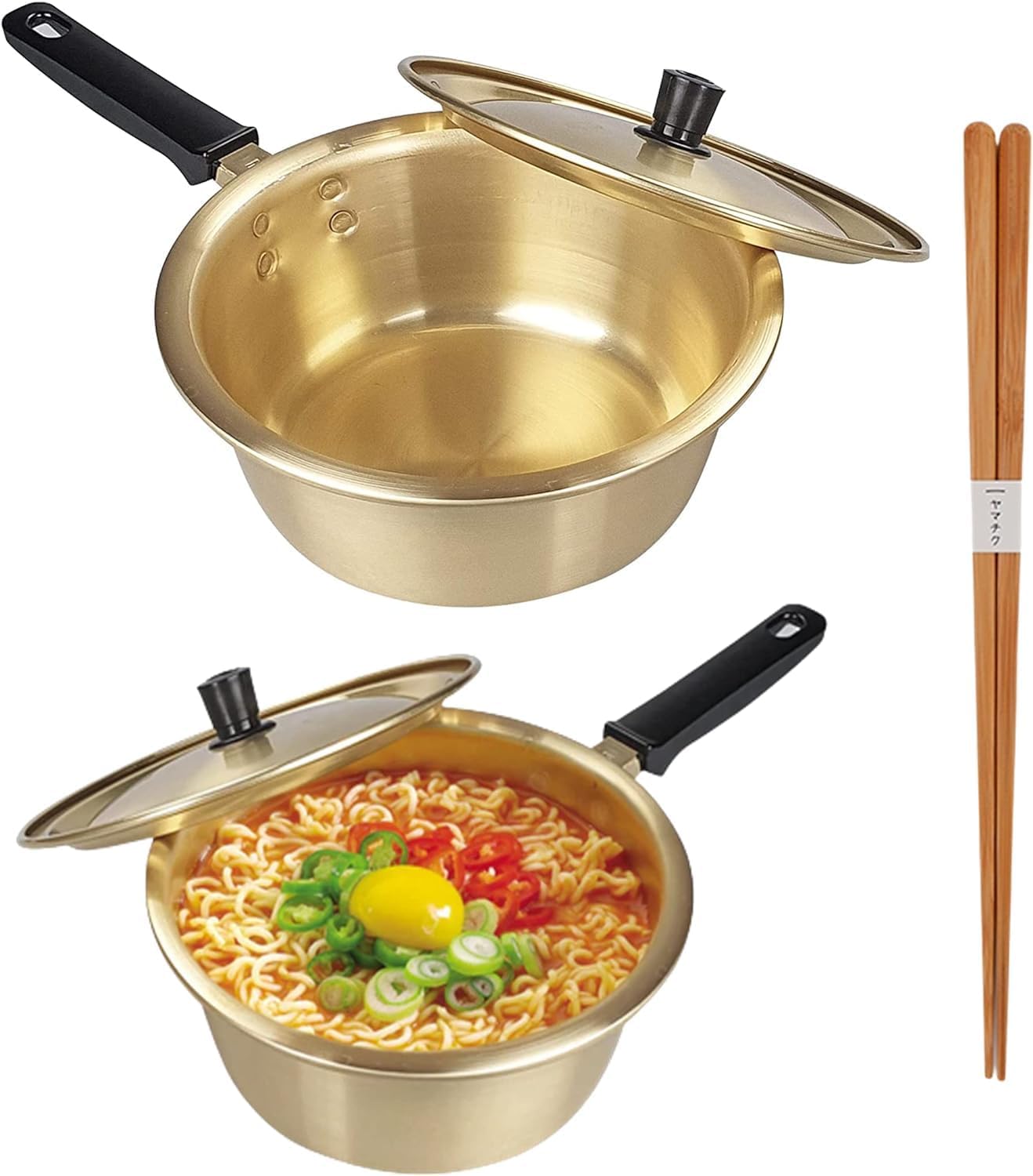 Amazon.com: Korean Food Ramen Noodle Pot Shin Ramyun Aluminum 6.3(16cm ...