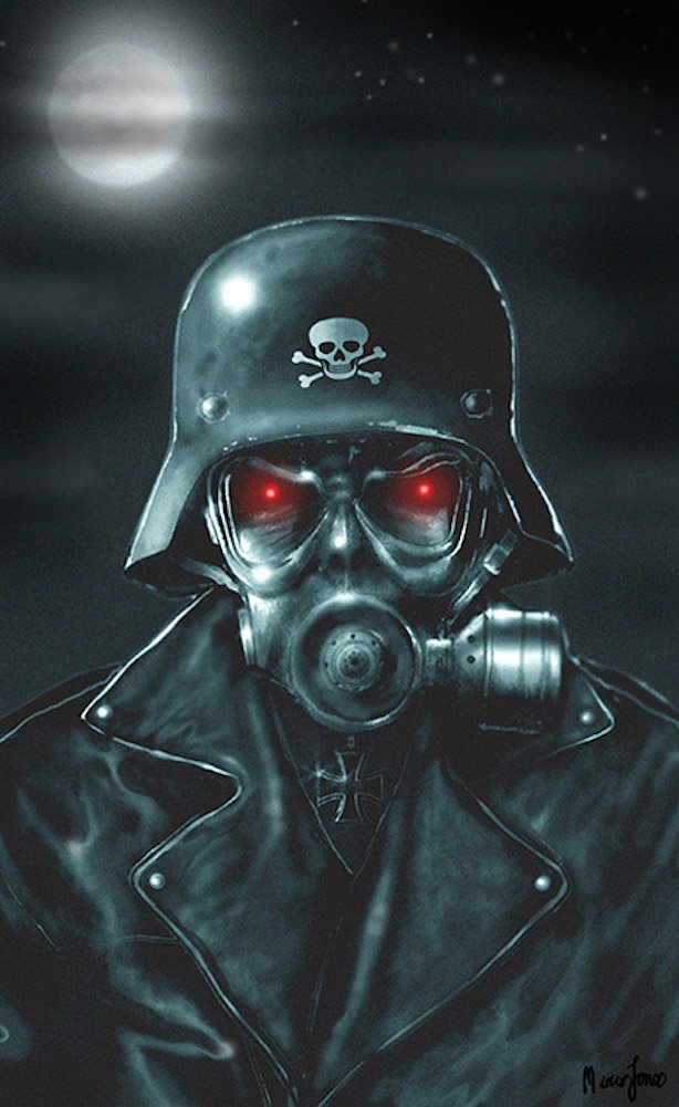 Gas Mask Soldier Art Pin Page