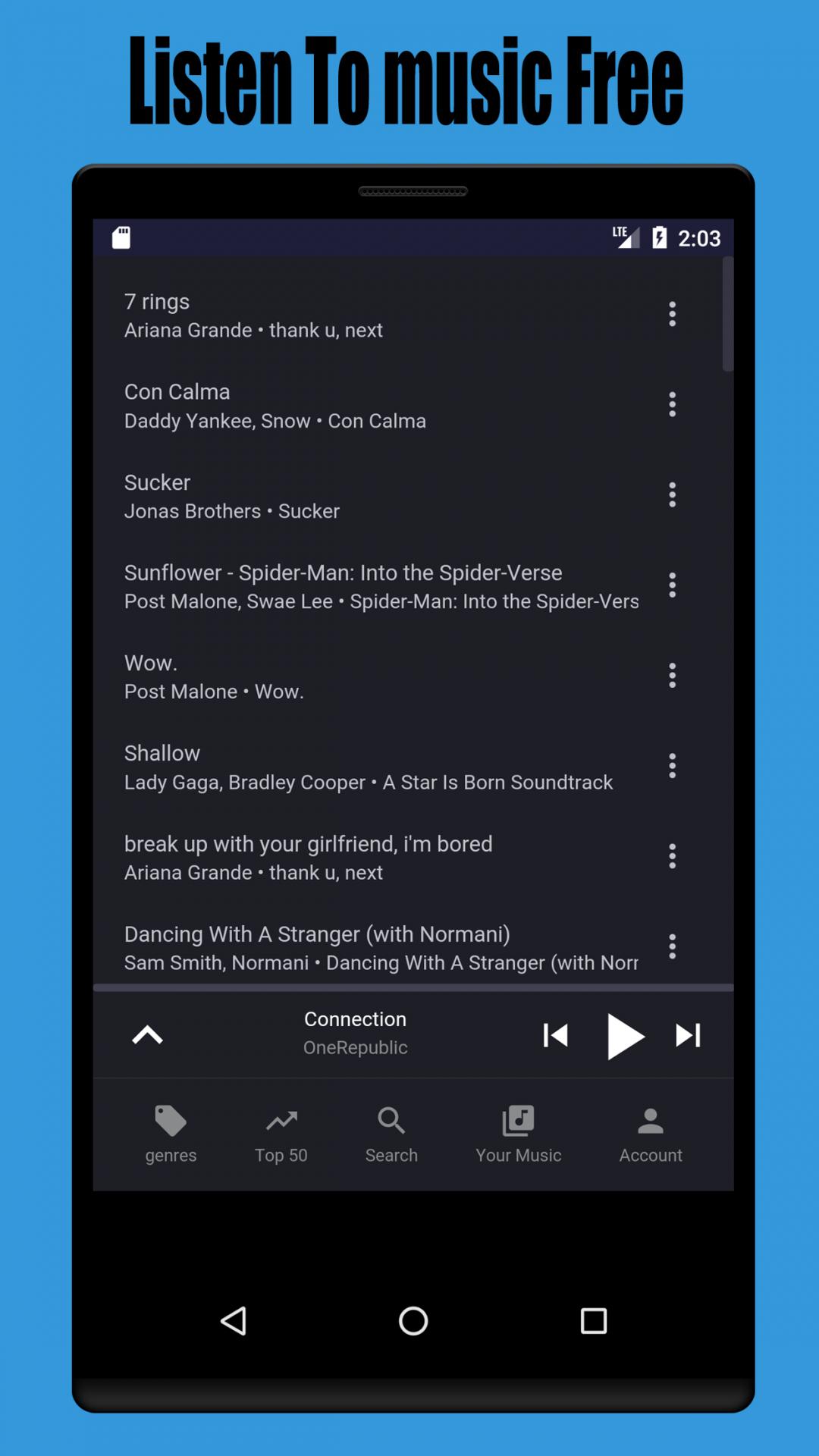 Listen To Music Free - App on Amazon Appstore