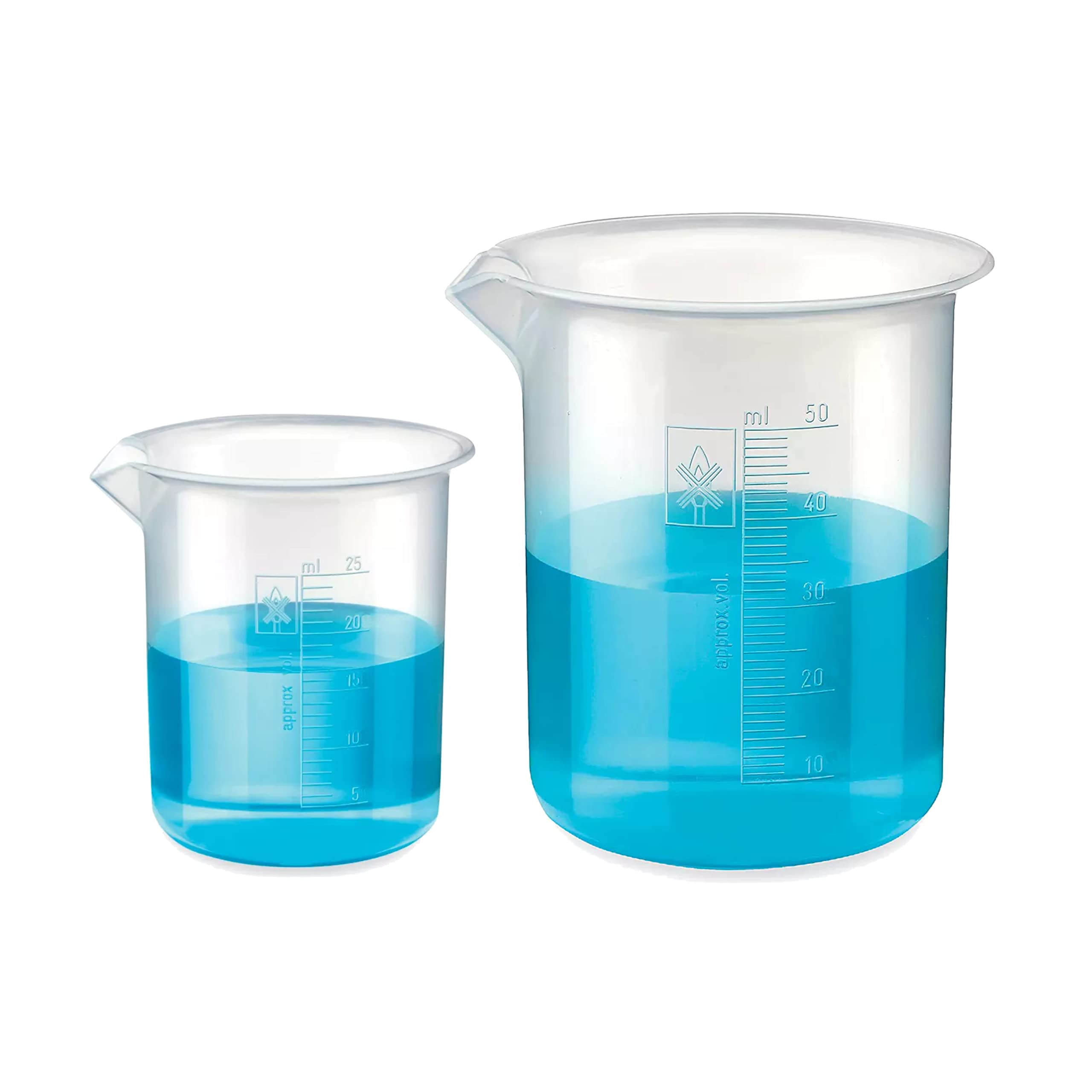 Bello Polypropylene Plastic Beaker 25ml, 50ml with Graduation Marks ...