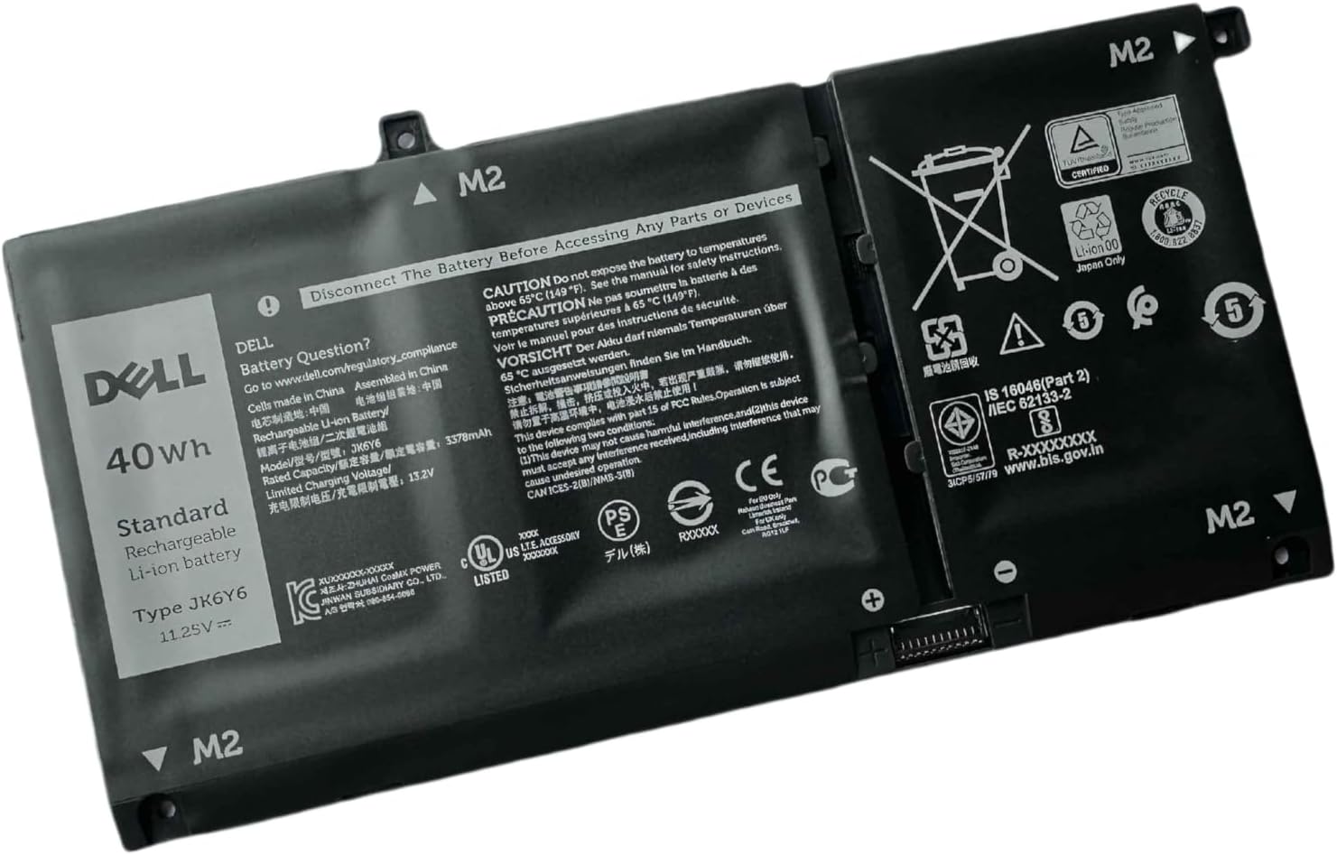 Amazon.com: DELL JK6Y6 11.25V 40Wh Battery For Dell Latitude 3120 3140 3410 3510 ,Vostro 5300 ...