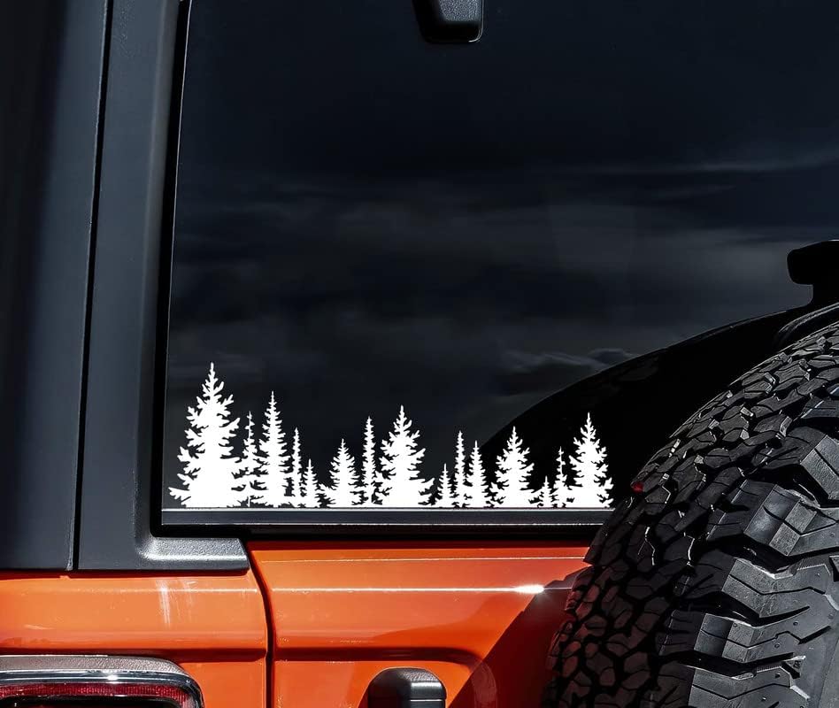 Amazon.com - Sticky Bomb Tree Line Vinyl Camper Outdoor Forest Vinyl ...