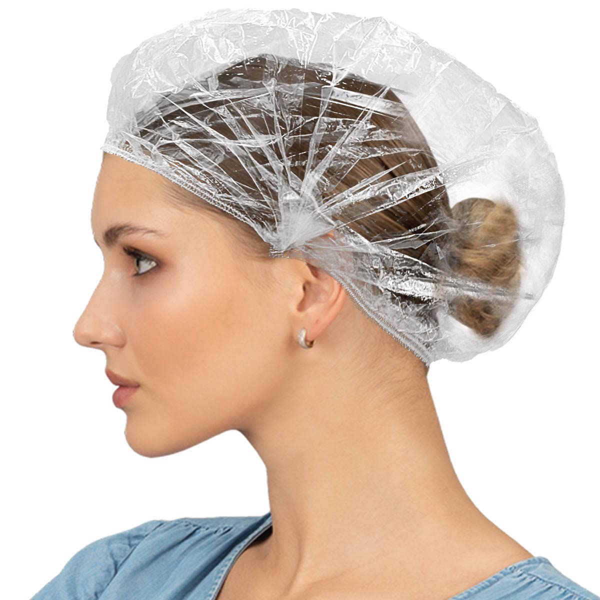 Amazon.com : Disposable Clear Shower Caps, 30 Pcs Plastic Hair ...