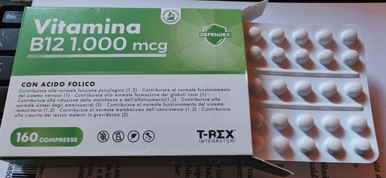 Vitamina B12 1000 mcg - T-Rex Integrator