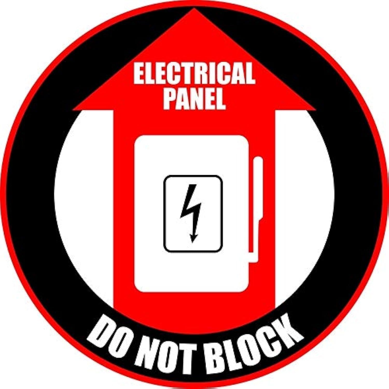 Amazon.com: Do Not Block Electrical Panel Floor Decal (Keep Clear DO ...