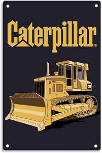 Metal Tin Sign Caterpillar D8 Bulldozer Heavy Equipment Tin Sign Wall ...