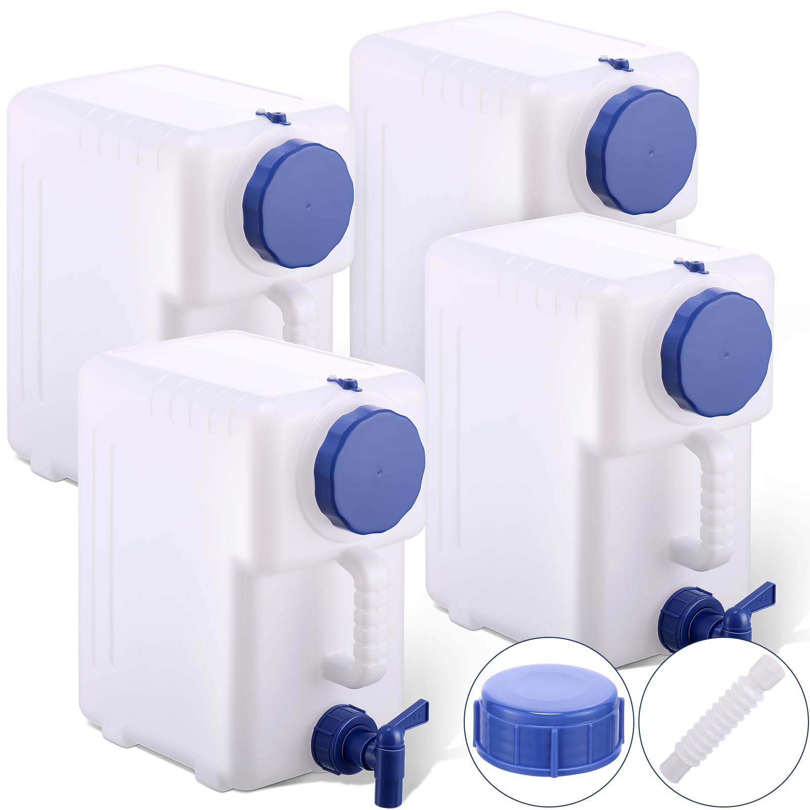 Amazon.com : Maxdot 4 Pcs Portable Water Container with Spigot Camping ...