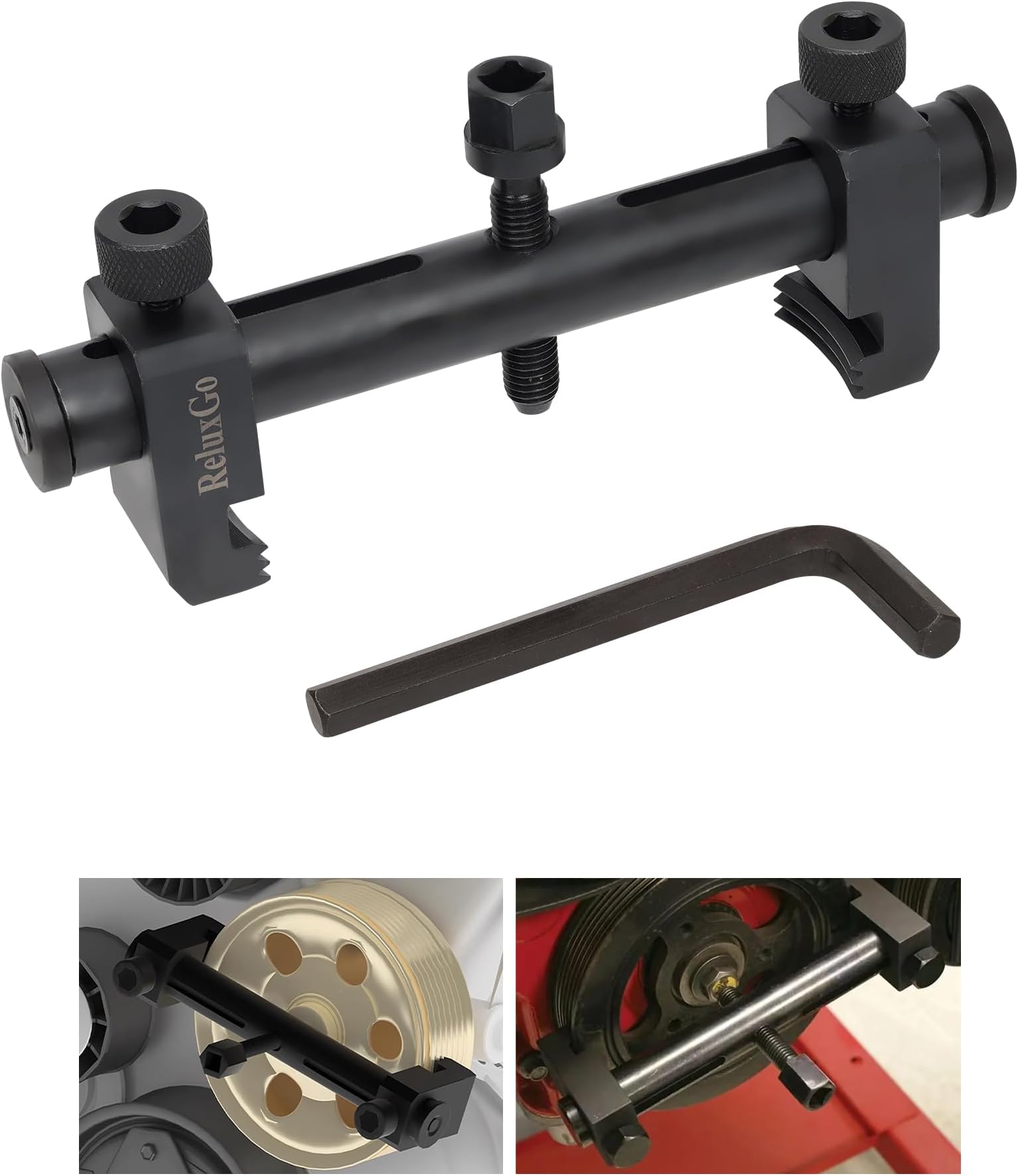 Amazon.com: Universal Ribbed Drive Pulley Crankshaft Remover Tool ...