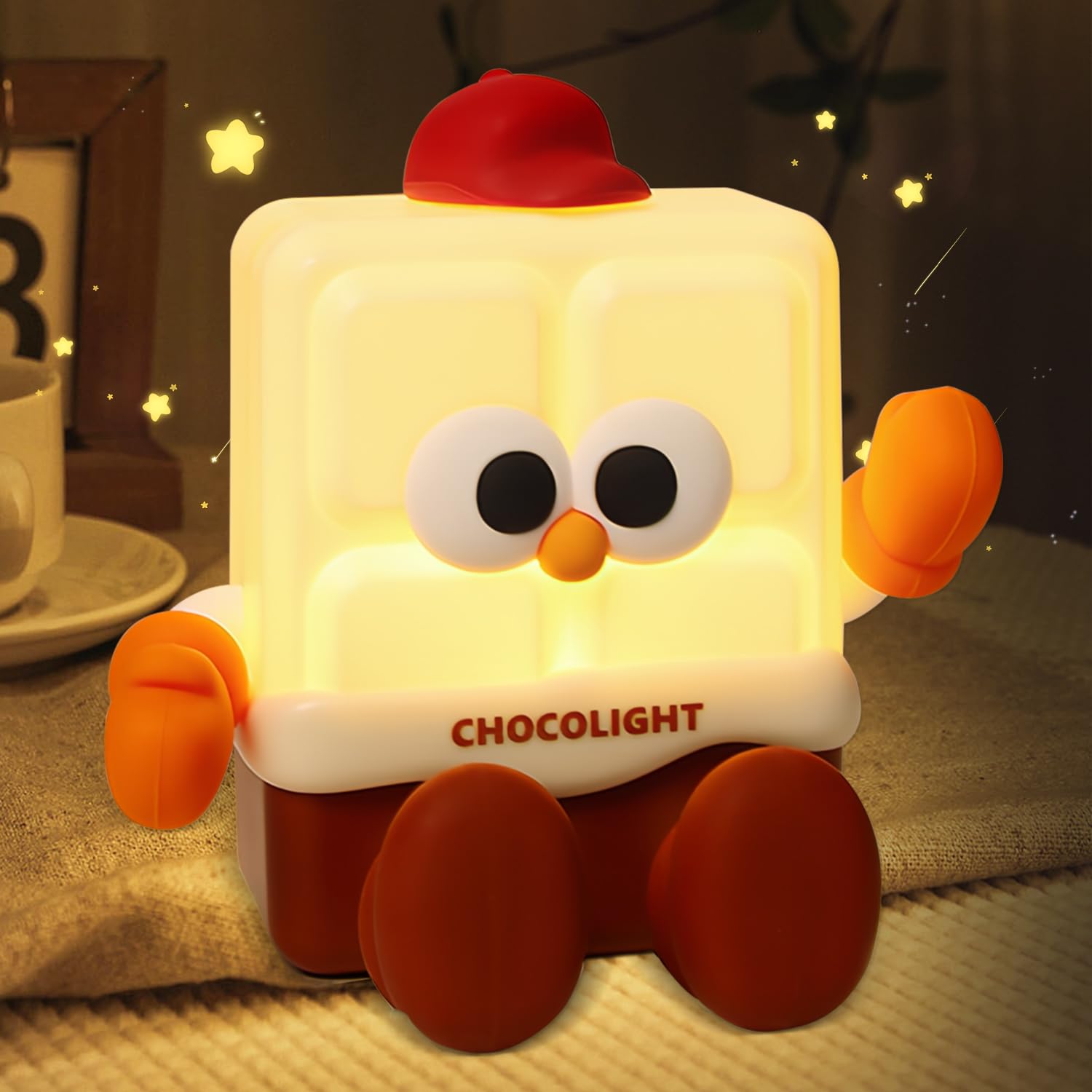 STROLITE Cute Chocolate Night Light for Kids, 3 Level Dimmable Nursery ...