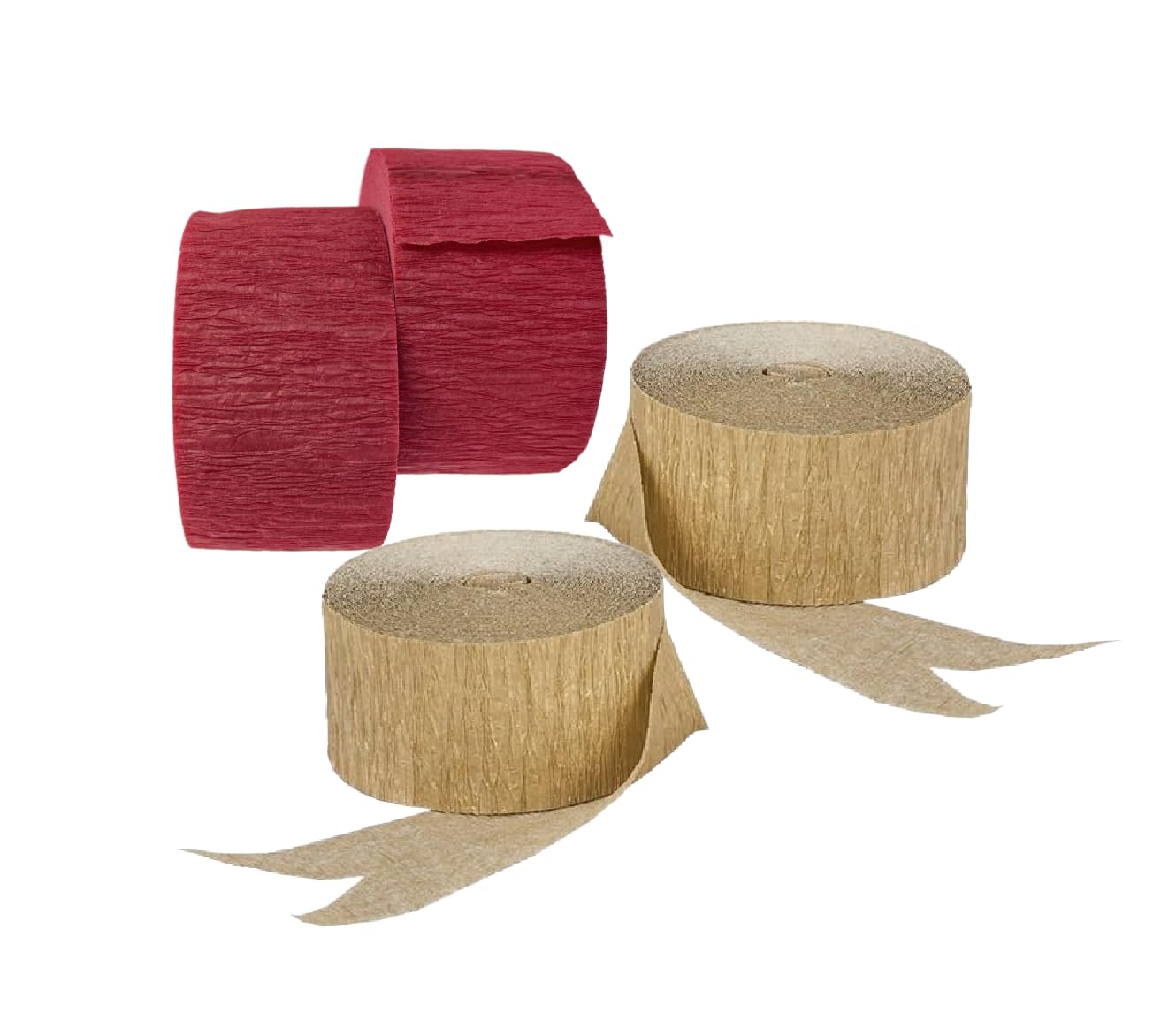 Amazon.com: Maroon Cabernet and Gold Metallic Crepe Paper Streamers ...