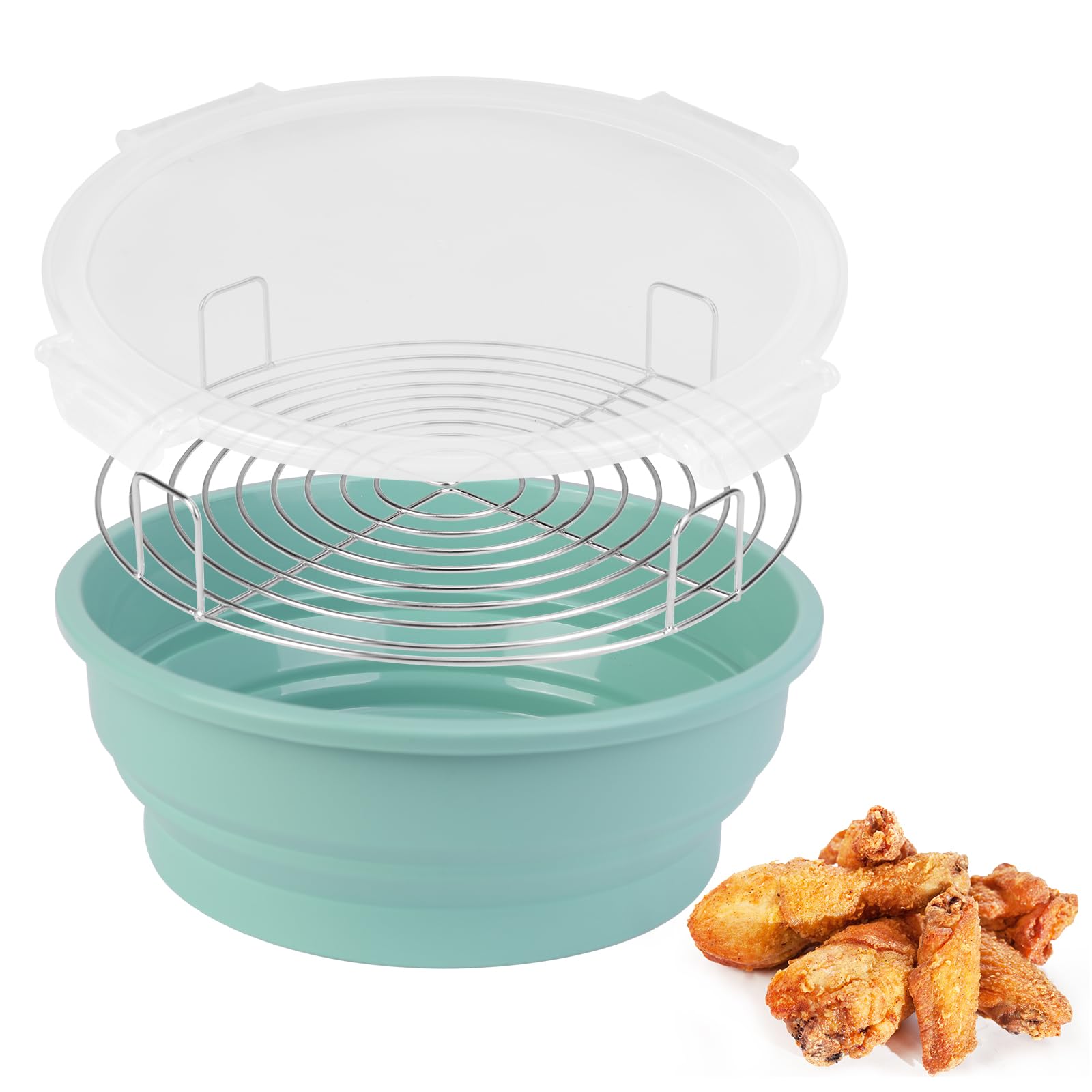 Amazon.com: ENUODA Collapsible Batter Bowl No Mess Breader Shaker Bowl ...
