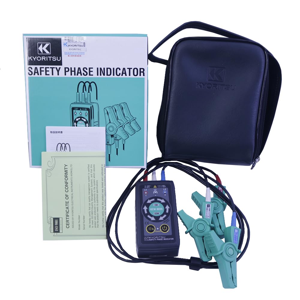 Kyoritsu 8035 Non-Contact Safety Phase Indicator Phase Rotation Tester ...