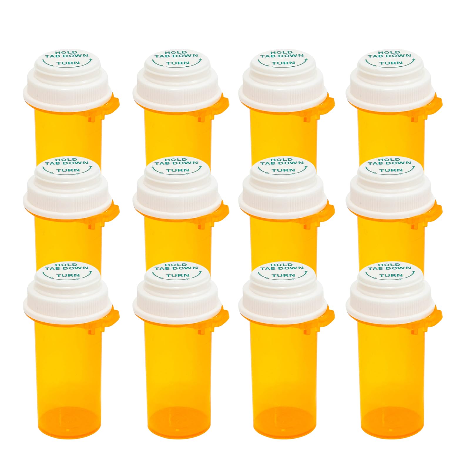 Amazon.com: Prescription Reversible Thumb Tab Vials,Pill Bottles with ...