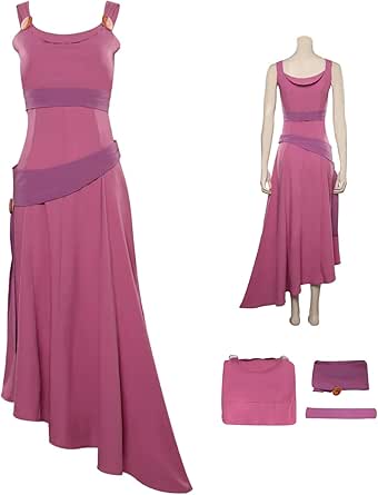 Amazon.com: Megara Costume Dress for Women Meg Cosplay Accessories Pink ...