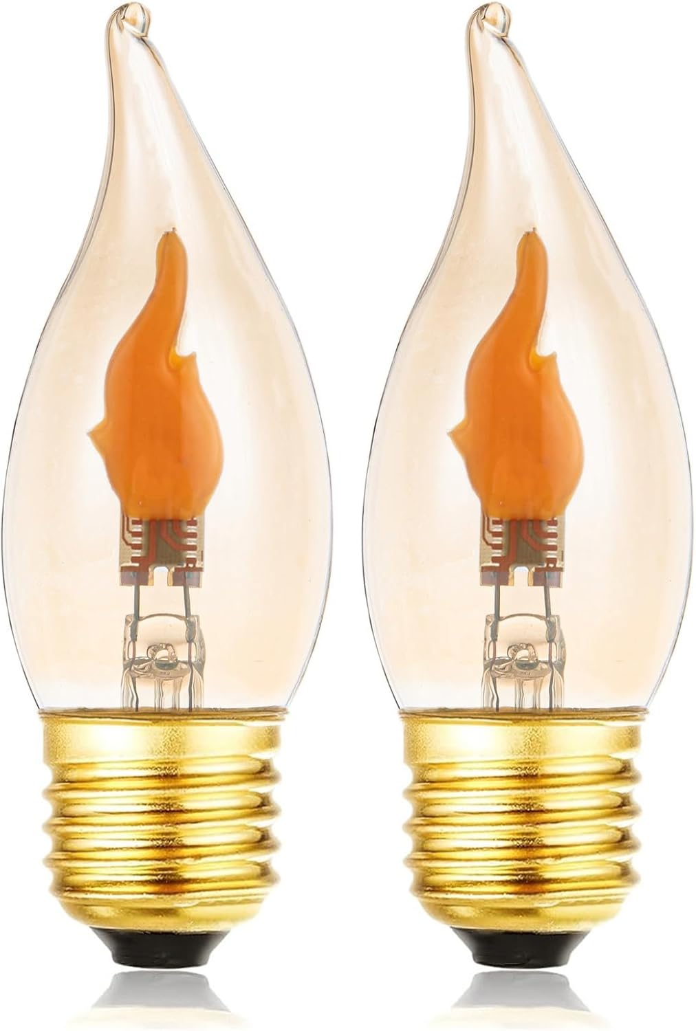 Sunaiony Flickering Flame Bulb E26 LED Fire Effect Light Bulbs ...