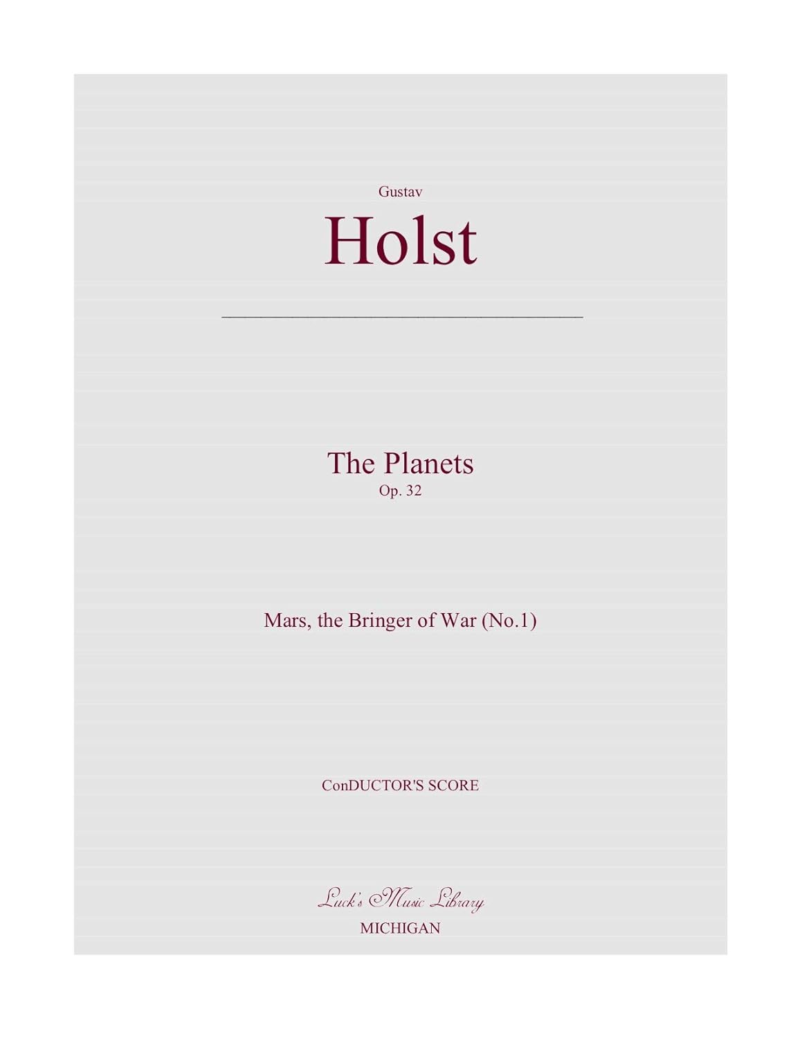 Amazon.com: The Planets, Op.32. No.1. Mars, the Bringer of War: Full ...