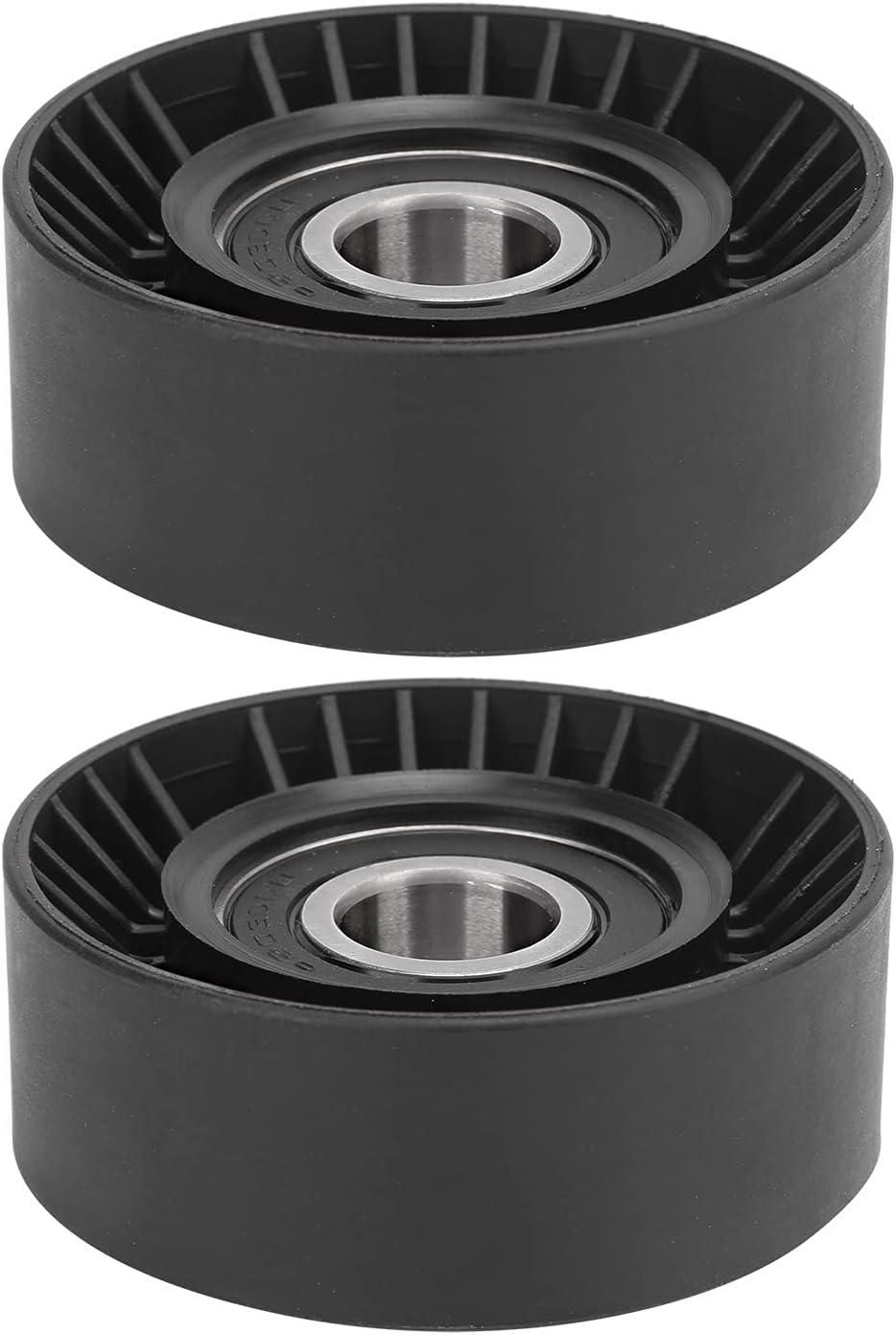 Akozon Idler Pulley, 89133 2pcs Car Drive Belt Idler Pulleys Alternator ...