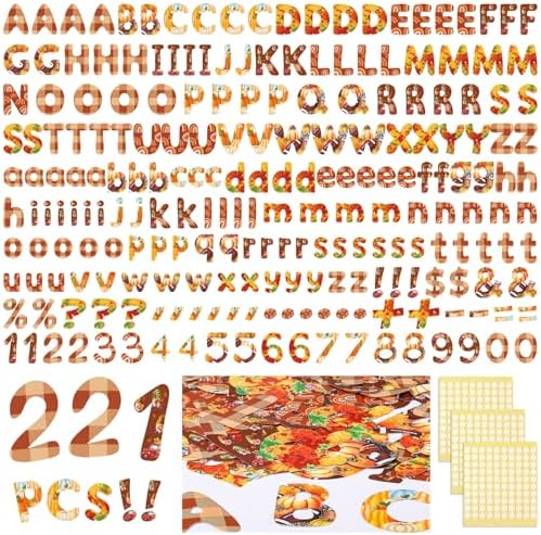Amazon.com : Humyoun 221 Pcs Thanksgiving Bulletin Board Letters ...