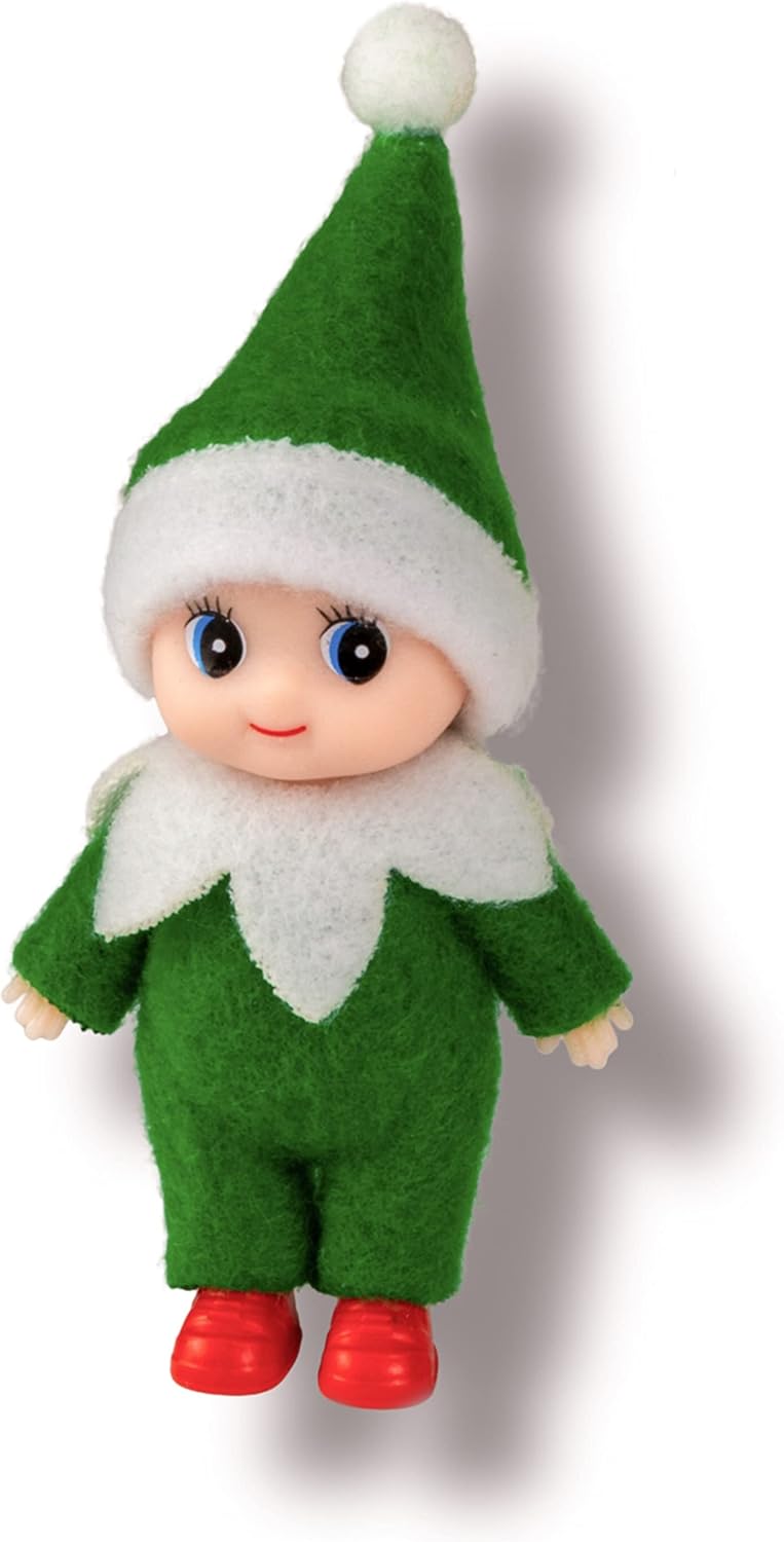 Amazon.com: LitoMagic Christmas Baby Elf Doll in Green Jumpsuit : Toys ...