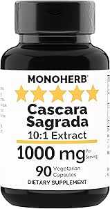 Amazon.com: MONOHERB Cascara Sagrada Extract 1000 mg - 90 Vegetarian ...