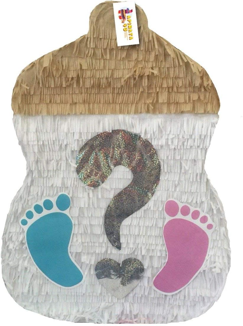 Gender Reveal Baby Bottle Pinata with Footprints Nepal | Ubuy