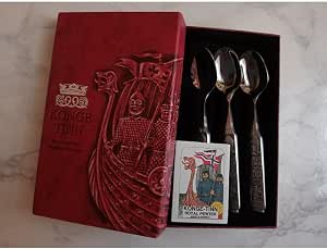 Amazon.com: KONGE PEWTER Norwegian Viking Spoon Set of 3 in Box : Home ...