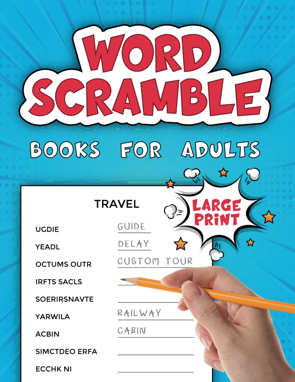 Word Scramble Books for Adults: Large Print Brain Teasers With 720 ...