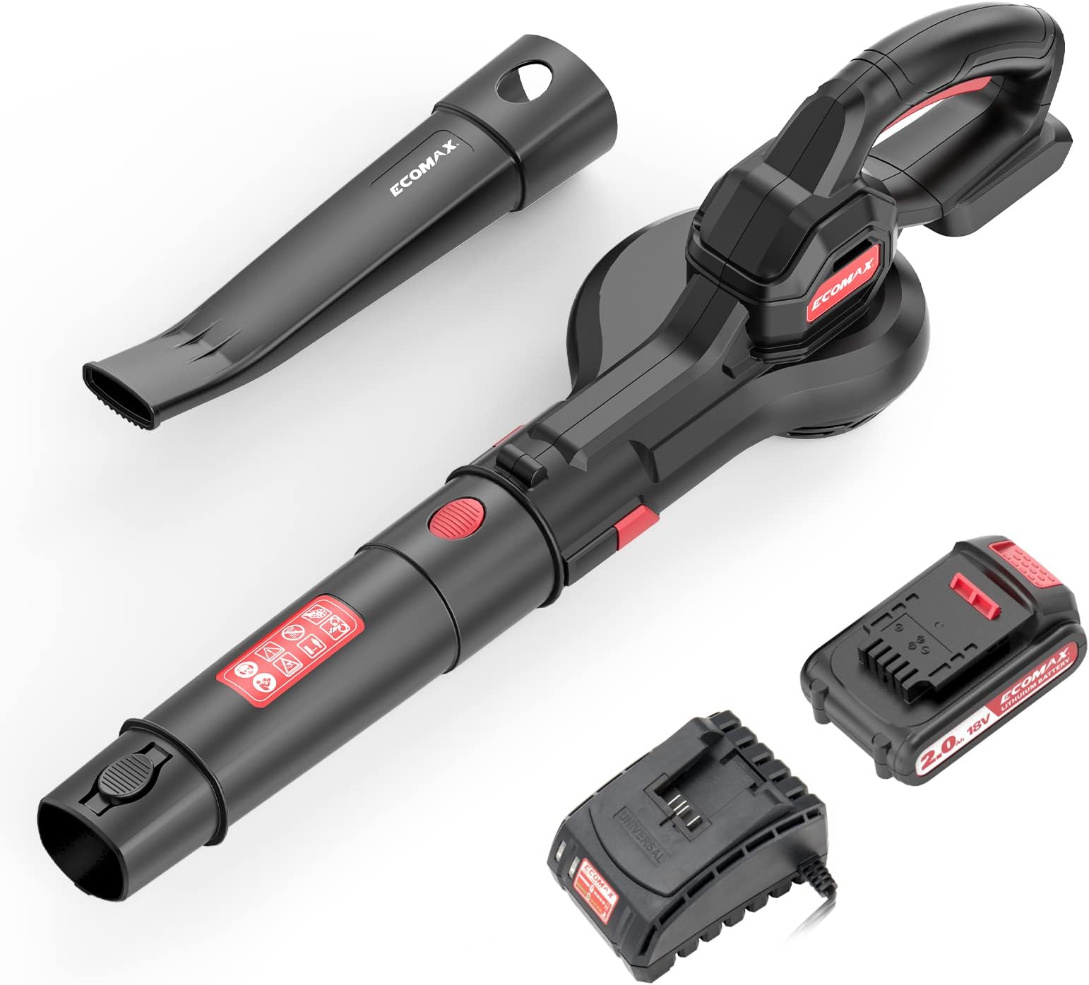 Amazon.com: Ecomax 18V Electric Leaf Blower, Leaf Blower Cordless with ...