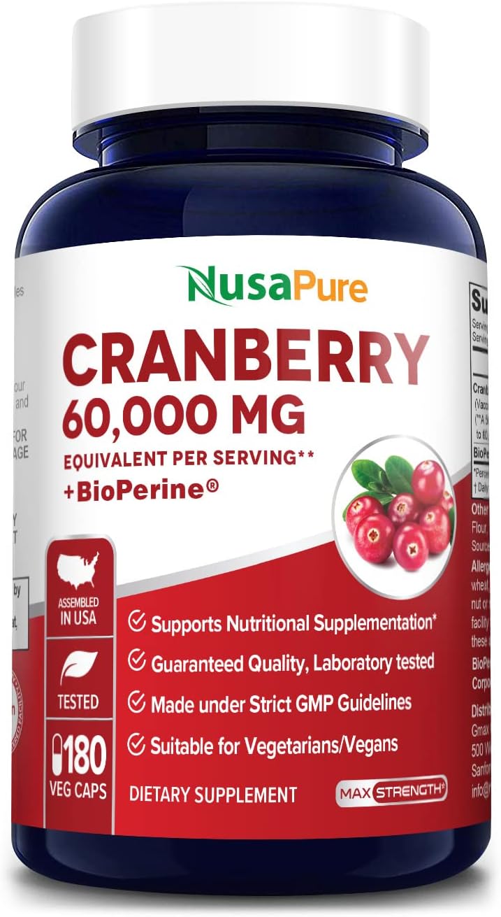 Amazon.com: Horbäach Cranberry Concentrate Extract Pills + Vitamin C ...