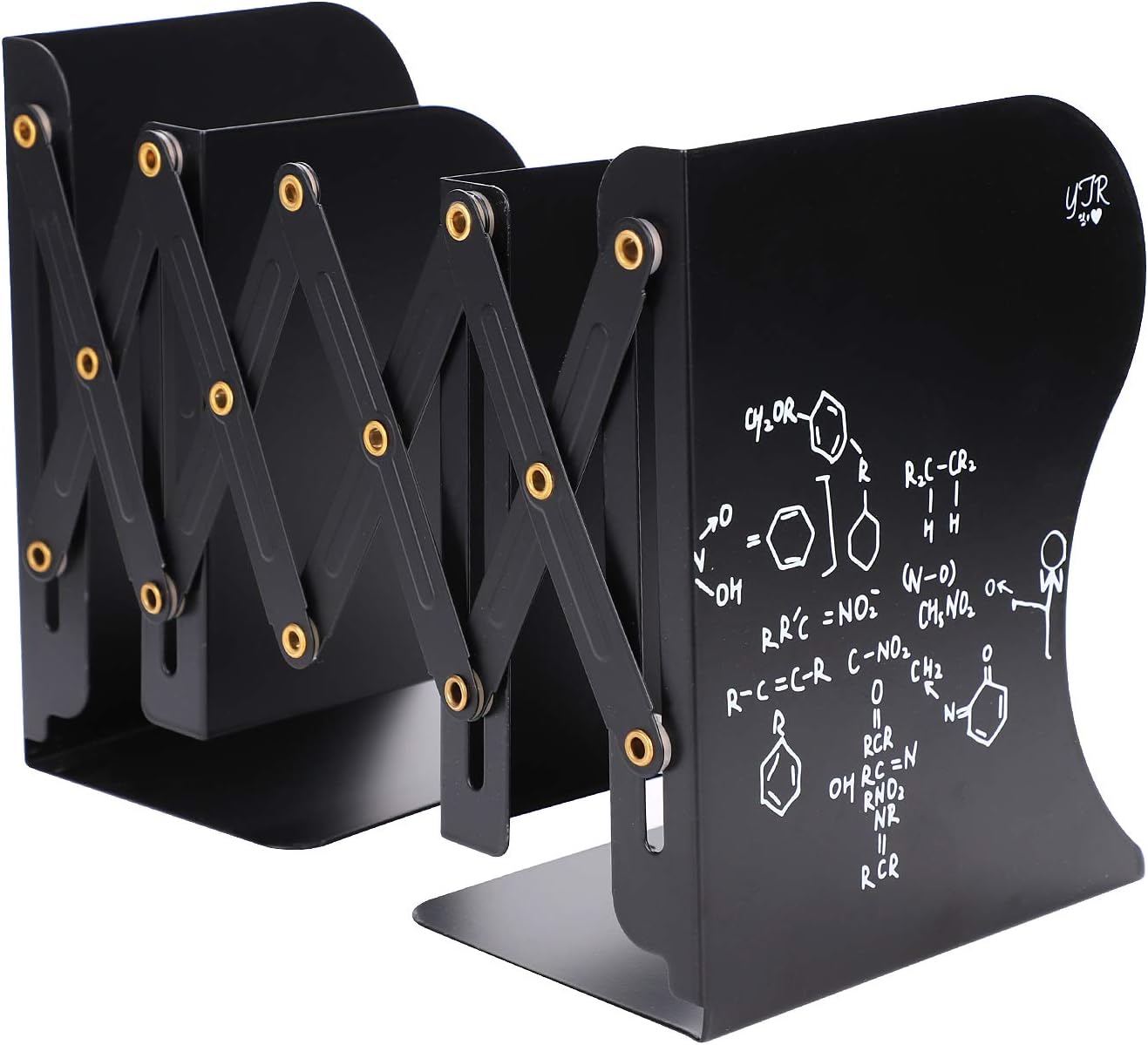 Retractable Bookends Heavy Duty Desktop Book Holder Metal Book Ends ...