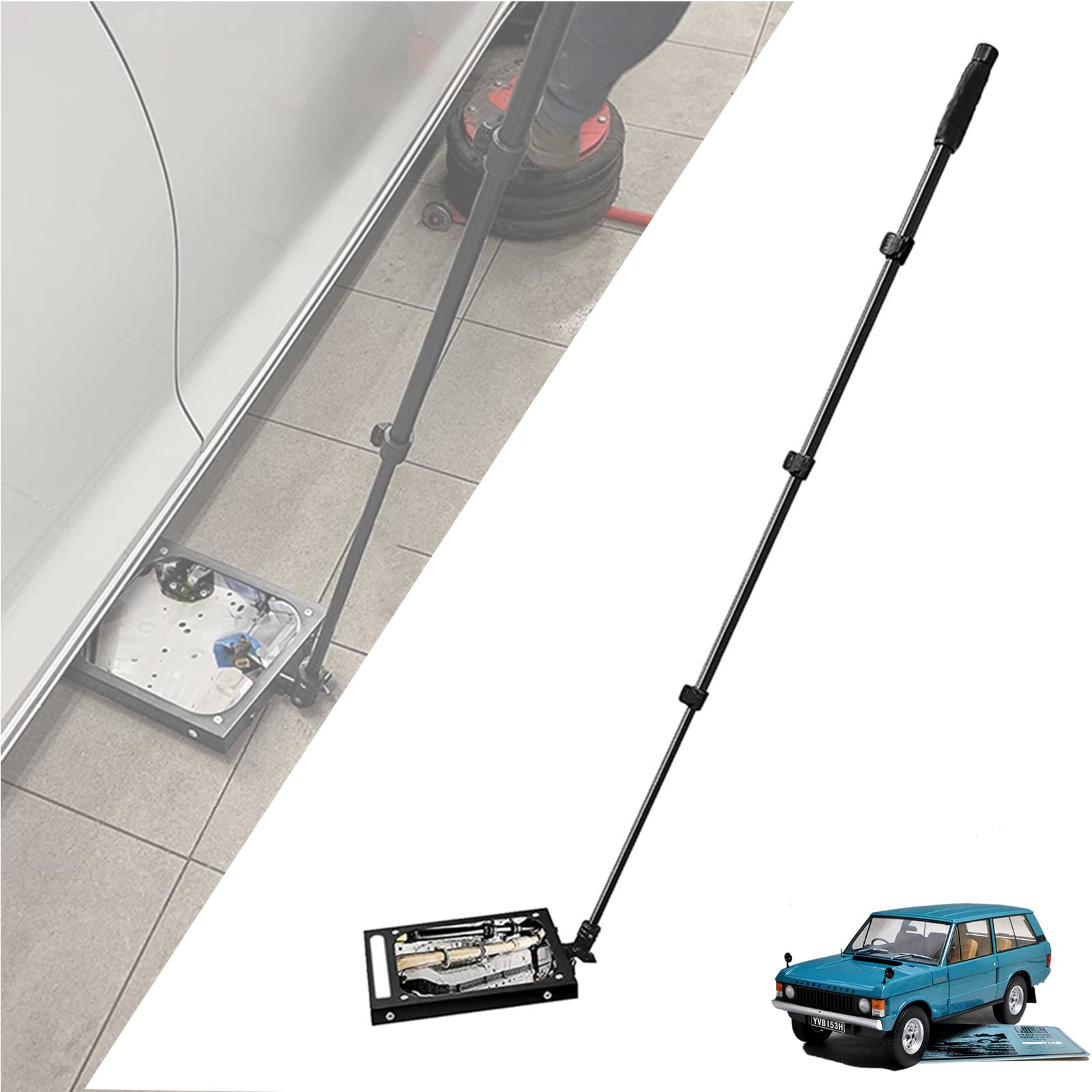 Buy Square Acrylic Convex Handheld Inspection Security Mirror with Led ...