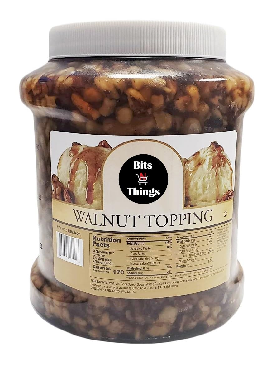 Amazon.com: Walnut Sundae Topping | Dessert Baking | 5 lbs.