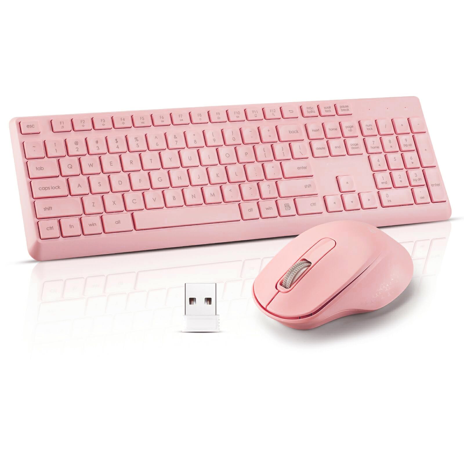 Amazon.com: Wireless Silent Keyboard Mouse Combo, Ultra-Slim USB ...